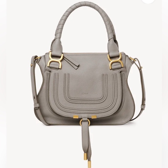 Chloe | Bags | Chloe Marcie Double Carry Leather Crossbody Satchel ...